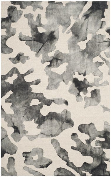 Black & Ivory Watercolor Rug 8x10 | Blu Ivy