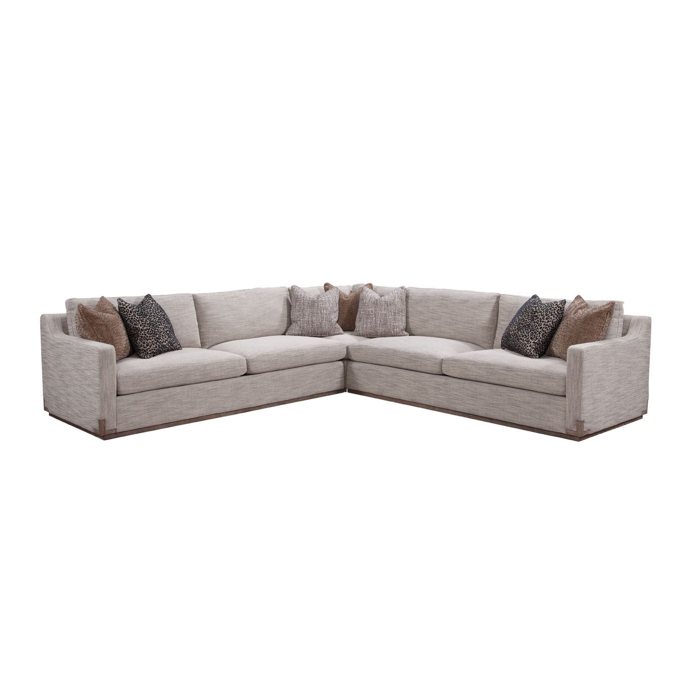 Tamara Day Nall Sectional , 3 PC Roderick Pewter | Blu Ivy